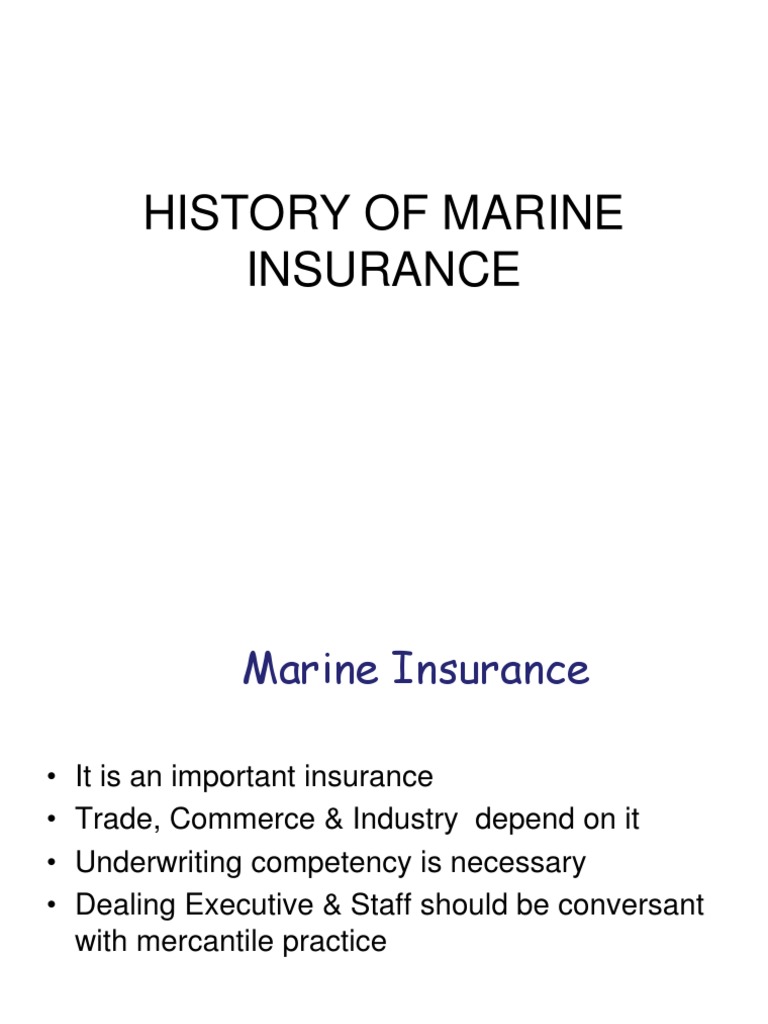 History of Marine Insurance | PDF | Insurance | Cargo