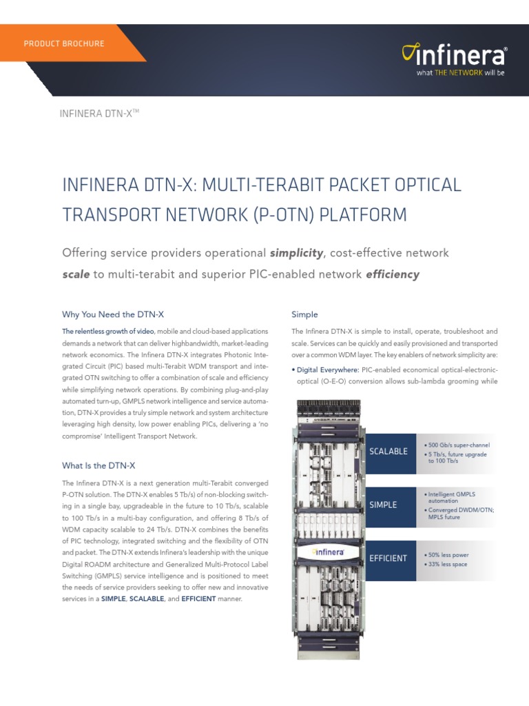 Infinera DTN-X Brochure | PDF | Wavelength Division Multiplexing ...