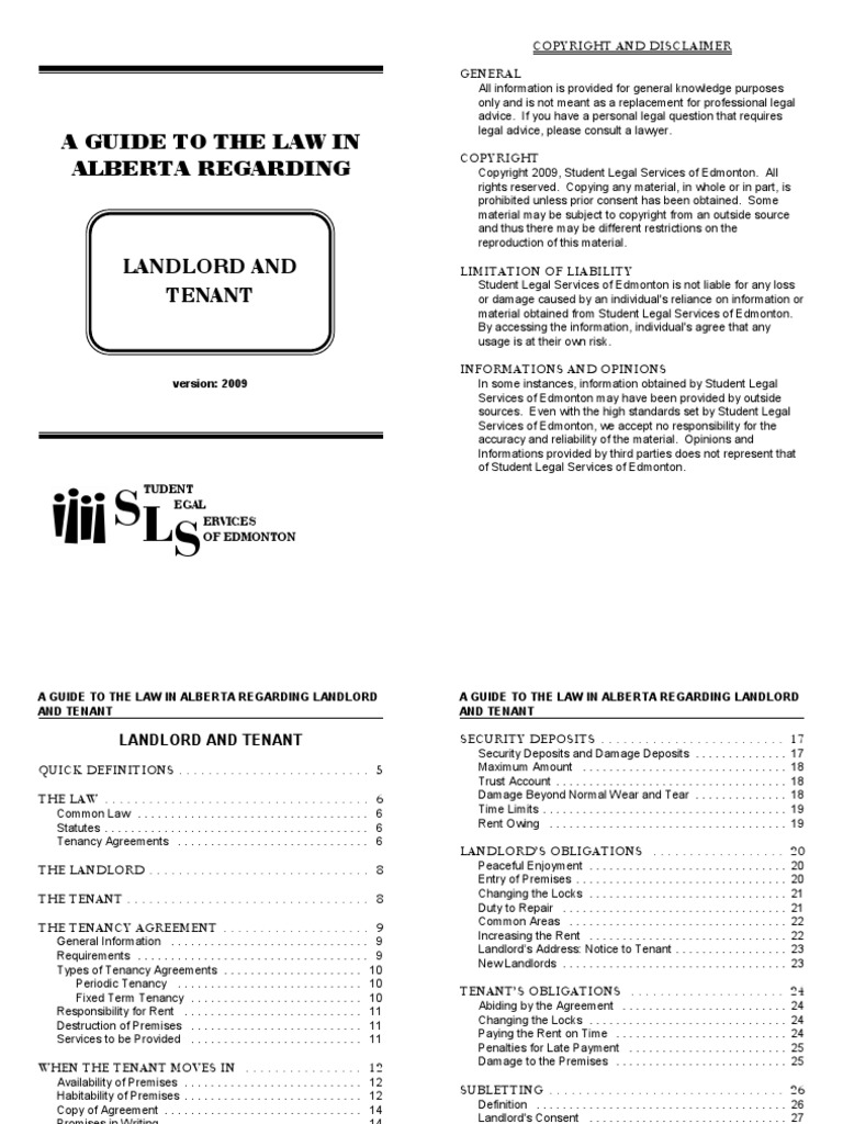 Alberta Landlord&Tenant | Leasehold Estate | Landlord