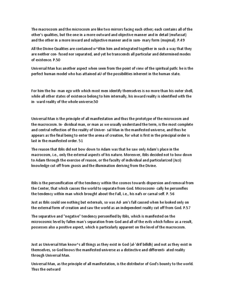 The Macrocosm and The Microcosm Are Like Two Mirrors Facing Each Other ...