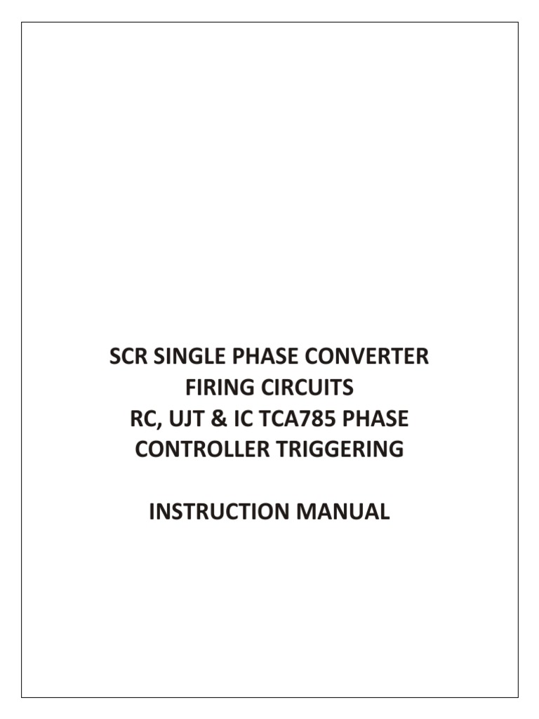 TCA785 SCR Firing Circuit Manual | PDF | Semiconductor Devices ...