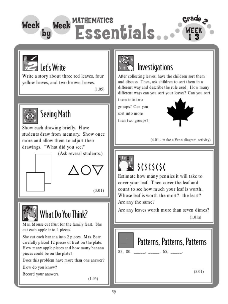 Essentials: Week by Week | PDF | Teaching Mathematics | Leisure