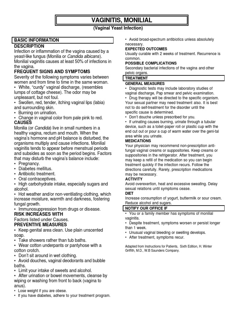 Monilial | PDF | Candidiasis | Vagina