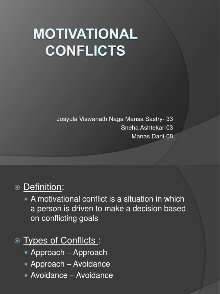 Understanding Motivational Conflicts | PDF | Politics