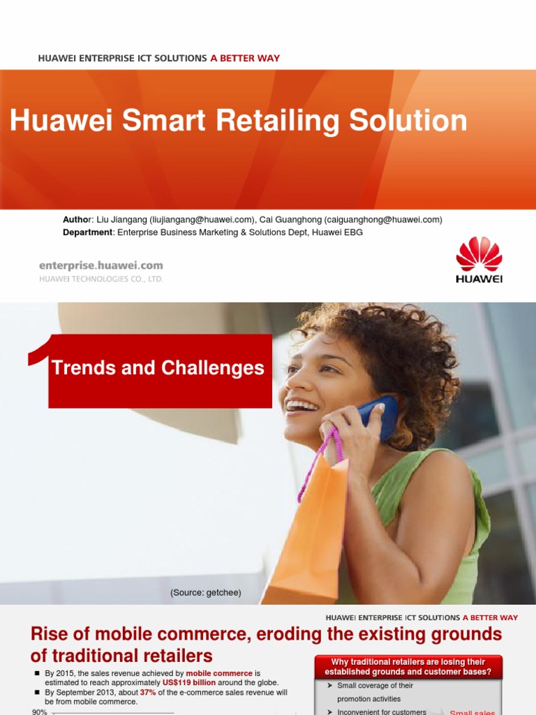 Huawei Smart Retailing Solution Presentation | PDF | Point Of Sale | Retail
