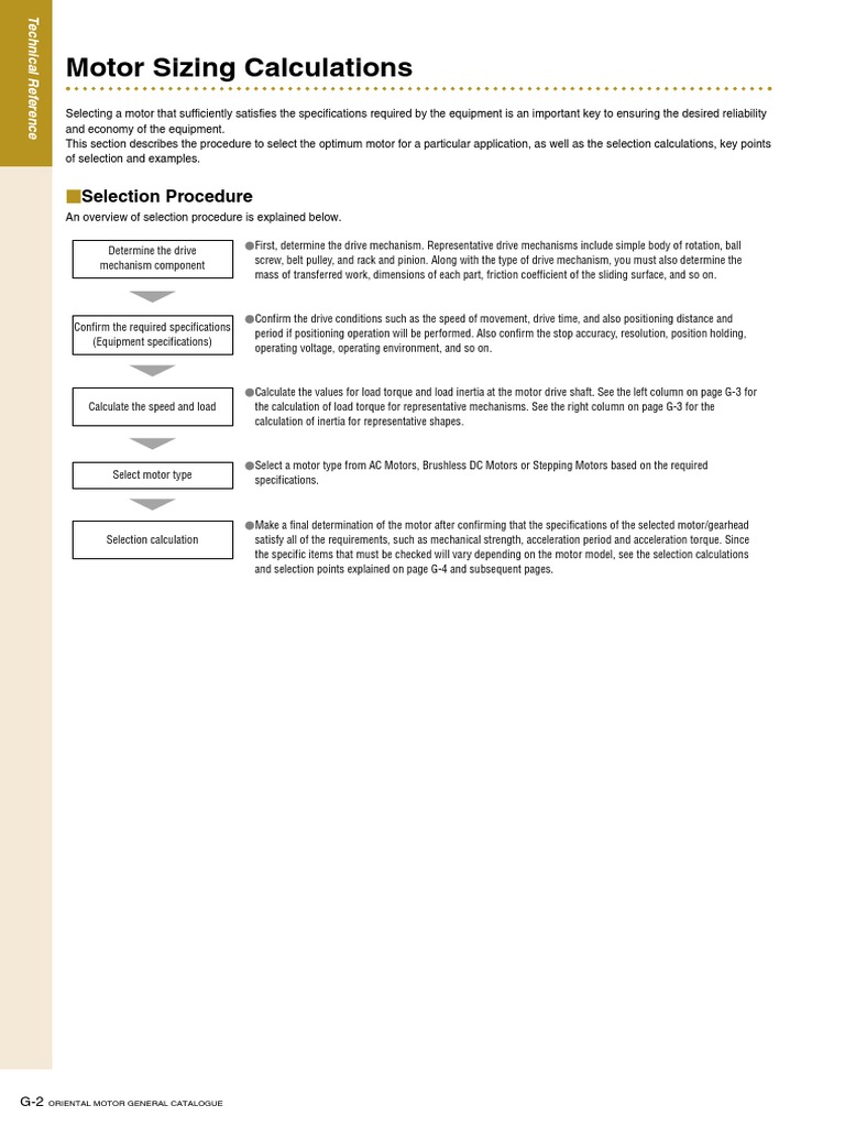 Motor Sizing and Selection Guide | PDF | Computers | Technology ...