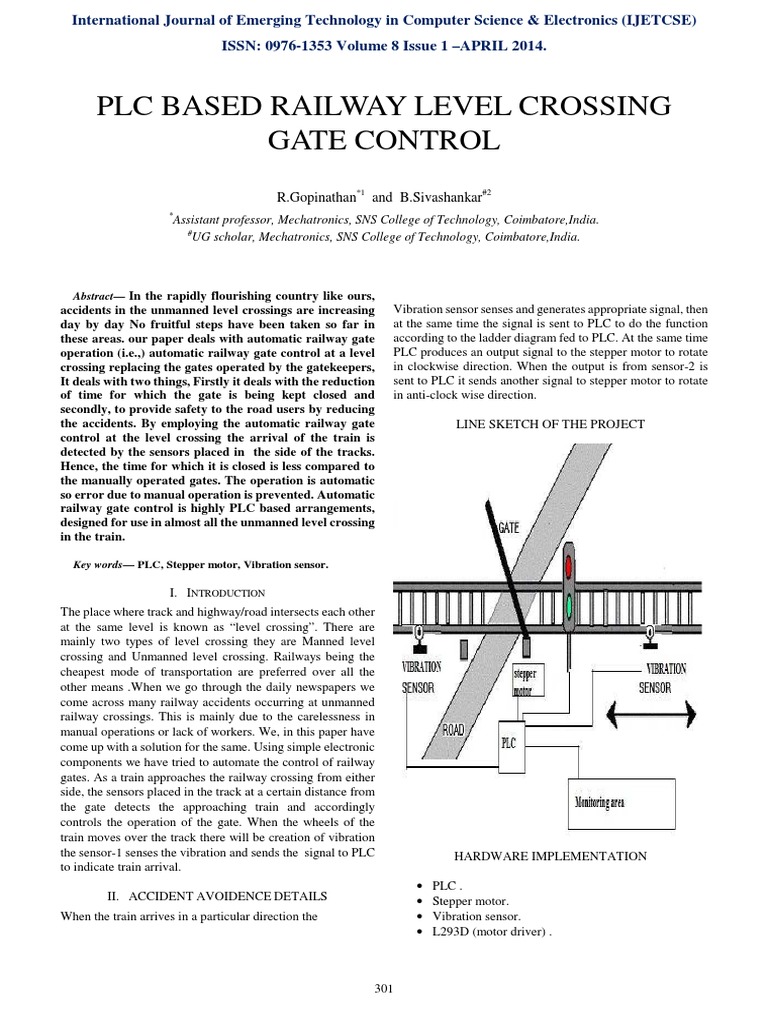 224plc Based Railway Level Crossing Gate Control PDF | PDF ...