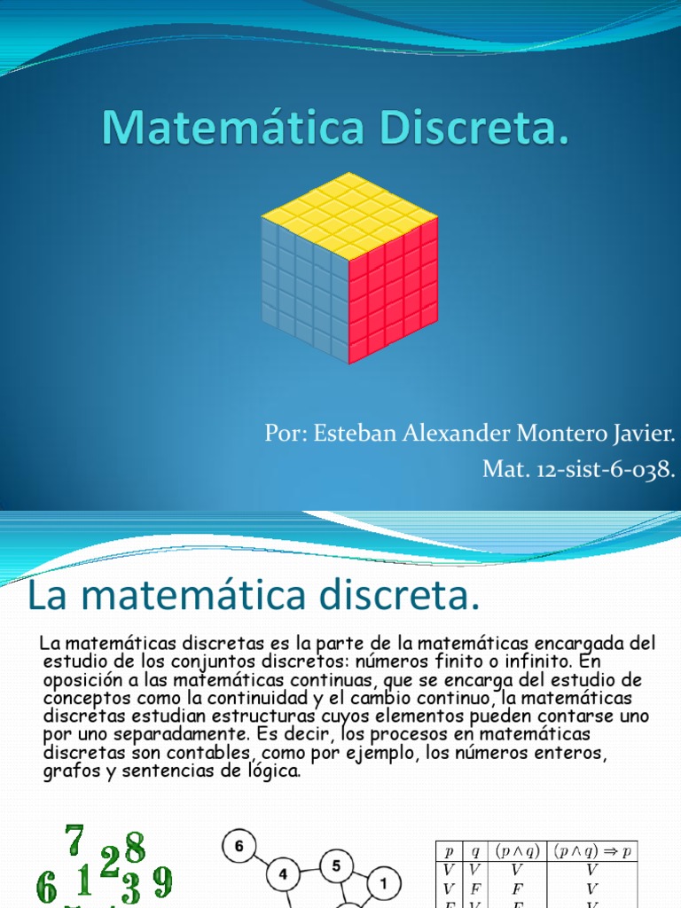 Matemática Discreta | Matemáticas discretas | Criptografía Matemática Discreta | Matemáticas discretas | Criptografía