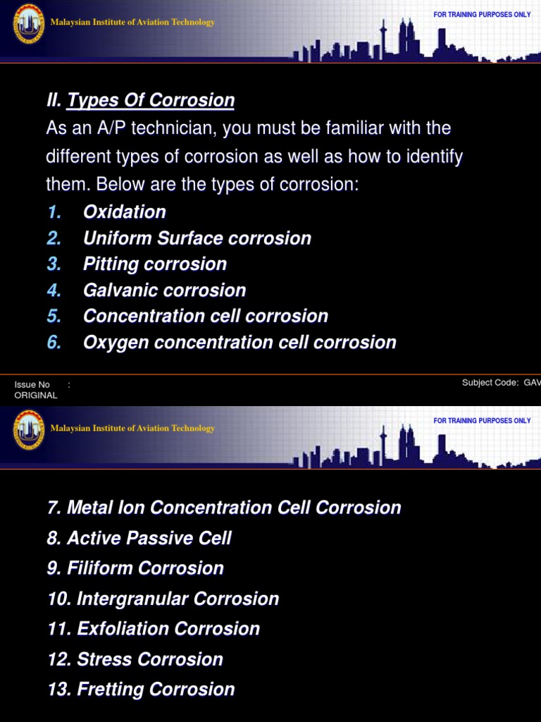 Type of Corrosion | Corrosion | Metals