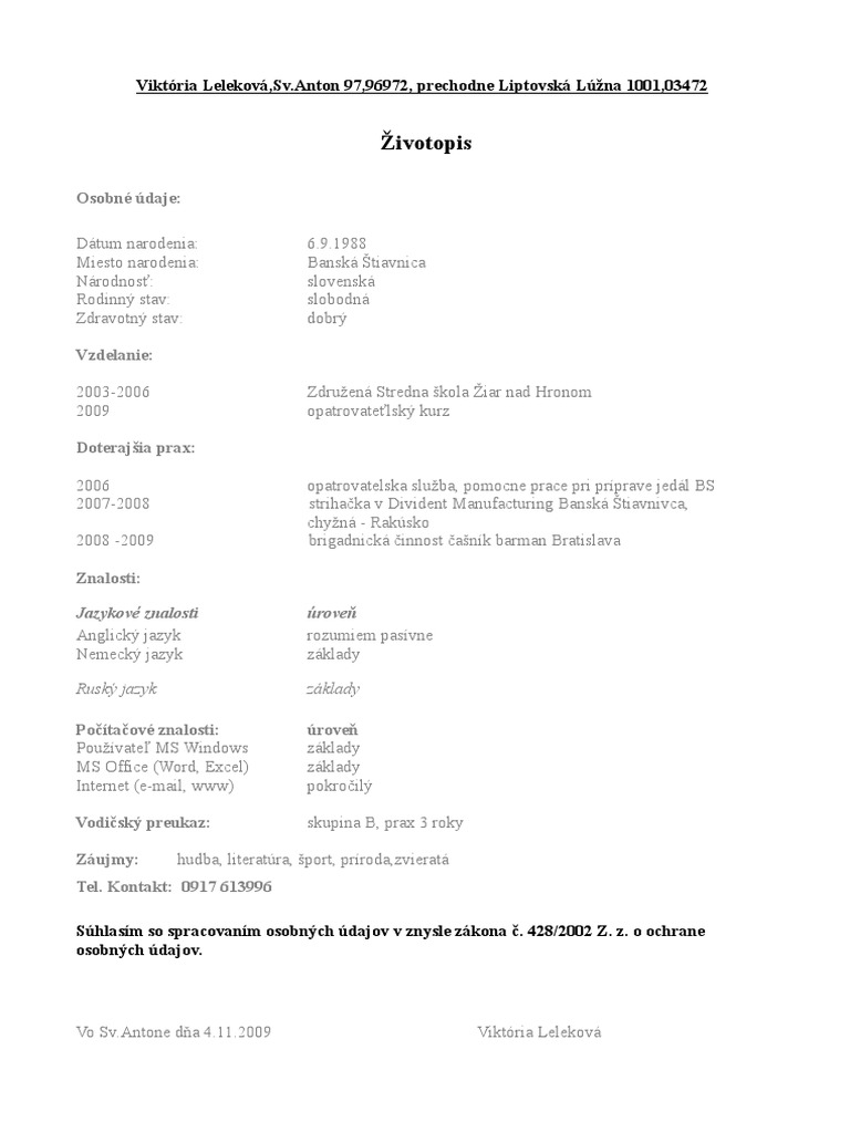 Novy Zivotopis KANA | PDF