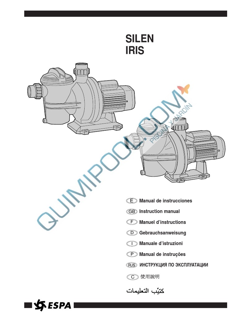 2 Manual Instrucciones Bomba Espa Iris | PDF | Máquinas | Bienes manufacturados