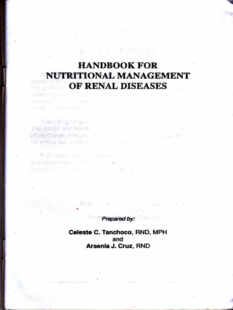 Management of Renal Diseases | PDF | Creatinine | Renal Function