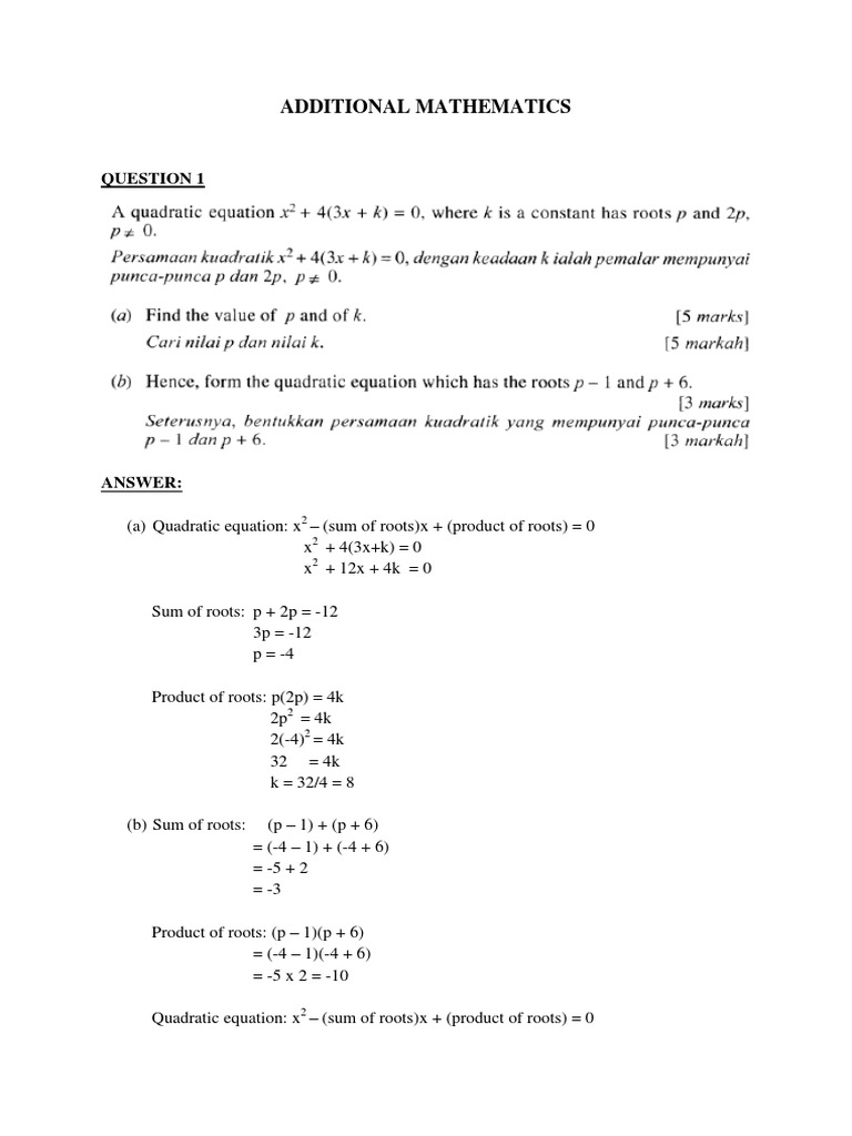 Additional Mathematics | PDF | Angle | Line (Geometry)