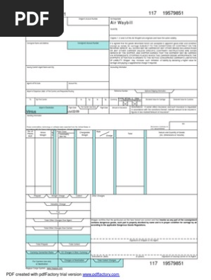 Airway Bill Sample