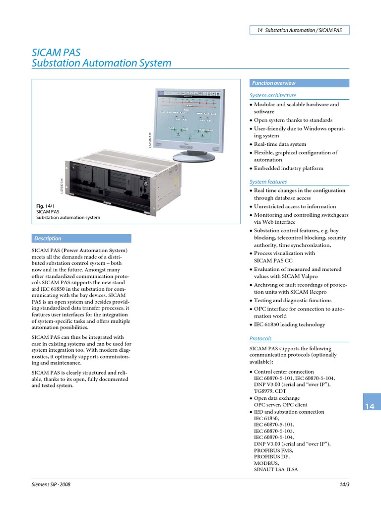 Sicam Pas Substation Automation System: Function Overview | Download Free PDF | Microsoft ...
