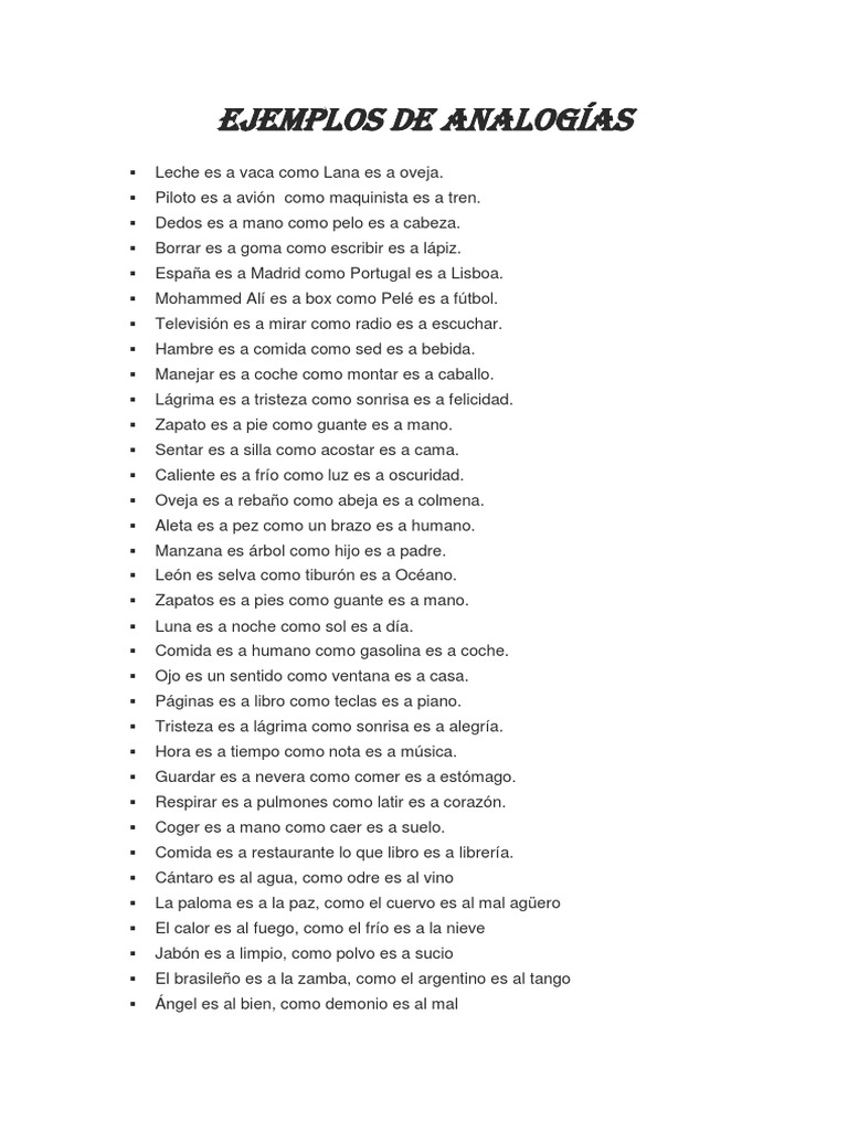 Analogias Ejemplos Baraja De Analogías Aprende Lengua De Signos