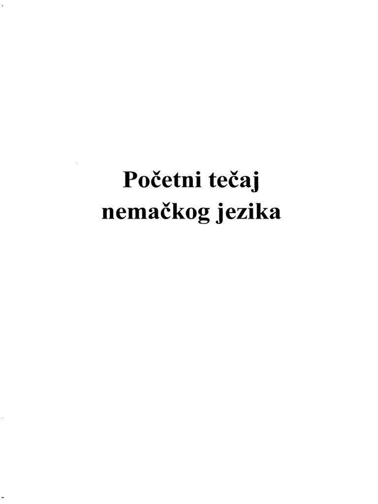XXX Pocetni Tecaj Nemackog Jezika | PDF