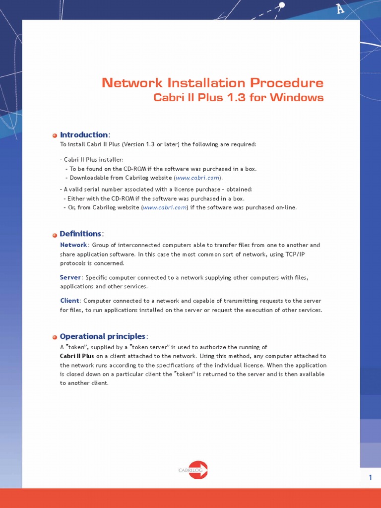 English Network Installation | PDF | Port (Computer Networking) | Server (Computing)