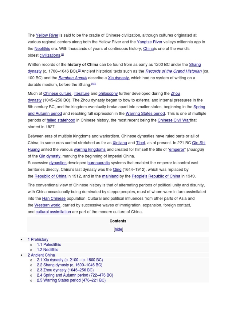 Records of The Grand Historian Bamboo Annals | PDF | History Of China ...