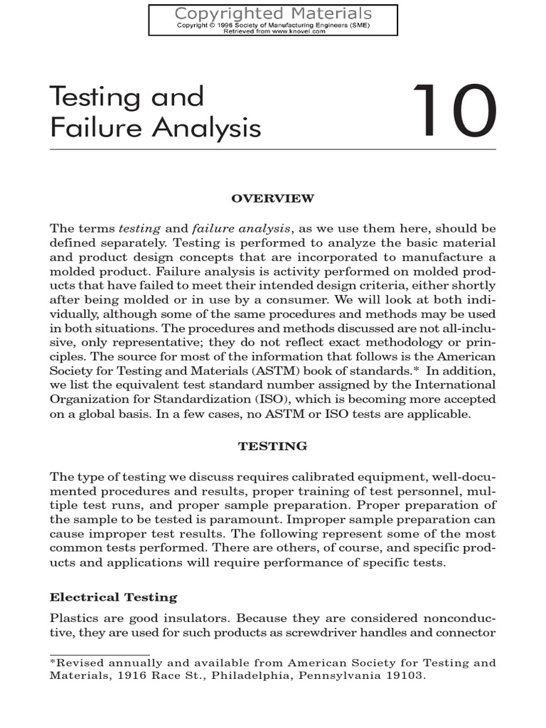 Testing and Failure Analysis of Plastics | PDF | Differential Scanning ...