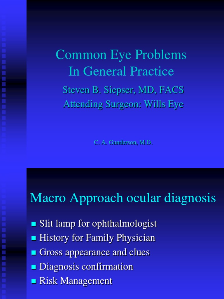 Common Eye Problems and Diagnosis | PDF | Human Eye | Cornea