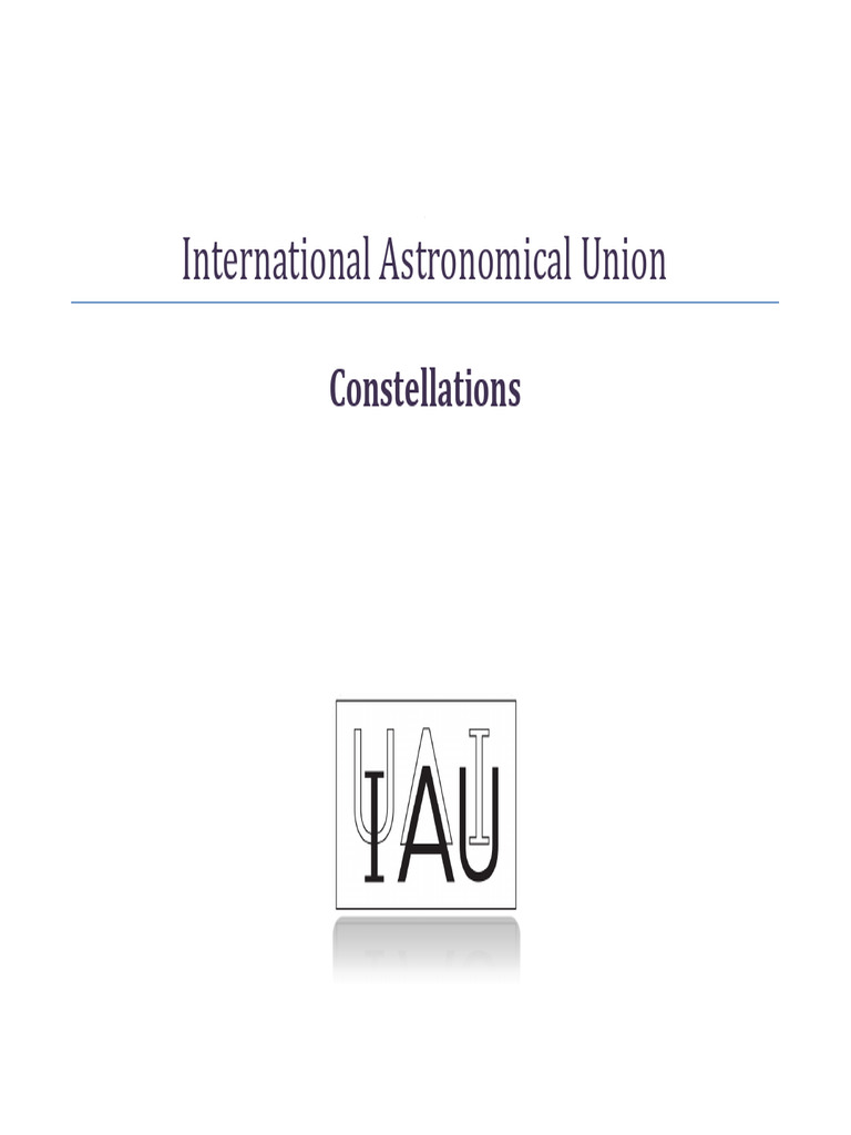 IAU Constellations Book | PDF