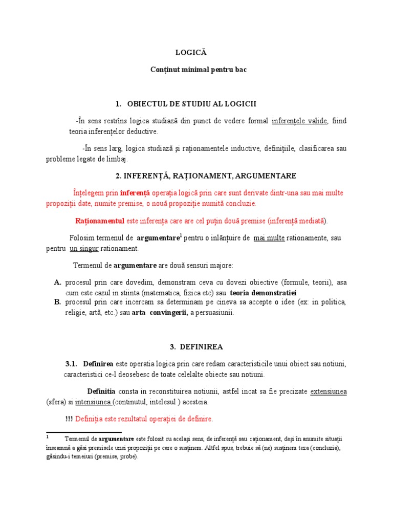 BAC - Logica Si Argumentare | PDF