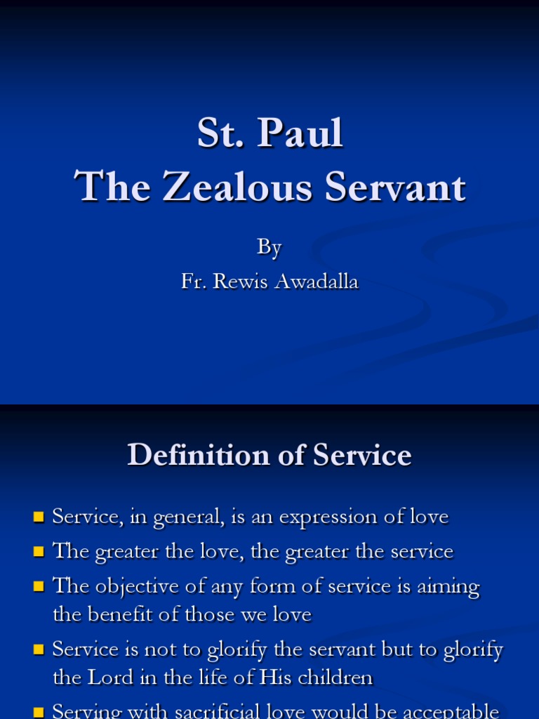 Zealous Servant | PDF | Good Works | Paul The Apostle