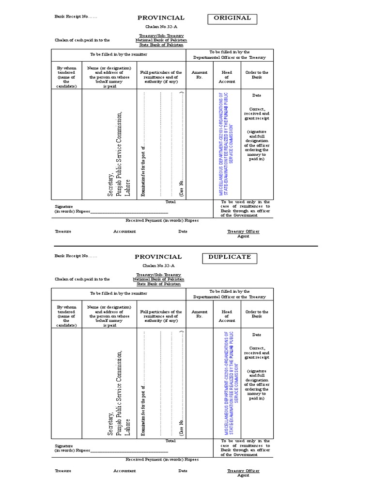 Challan Form | PDF | Payments | Government