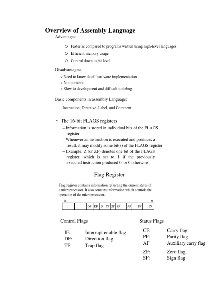 Overview of Assembly Language | PDF | Instruction Set | Computer Data