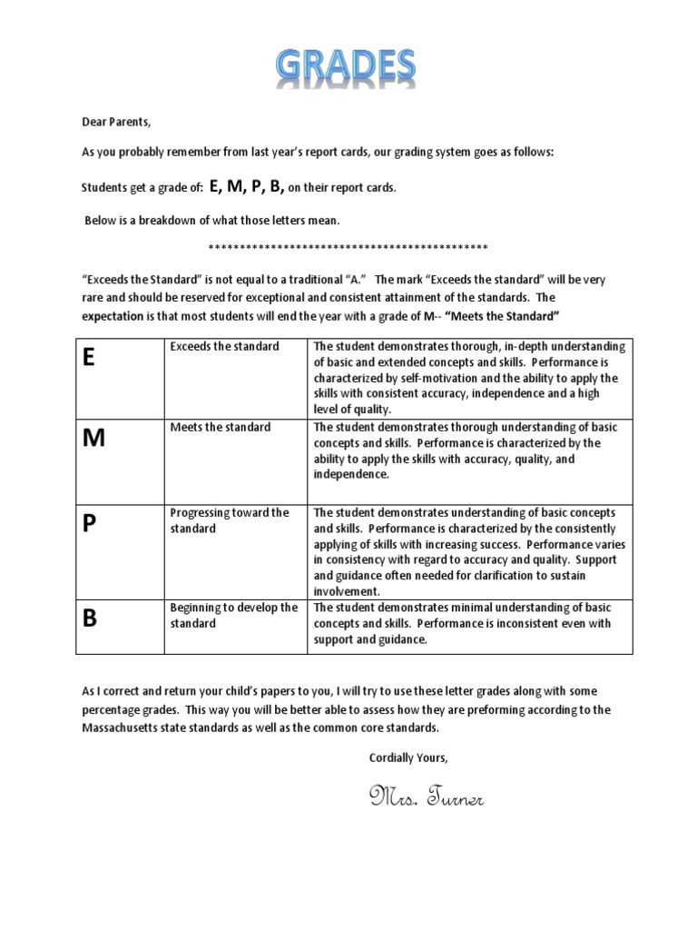 Understanding Kindergarten Grade Letters | PDF | Career & Growth | Wellness