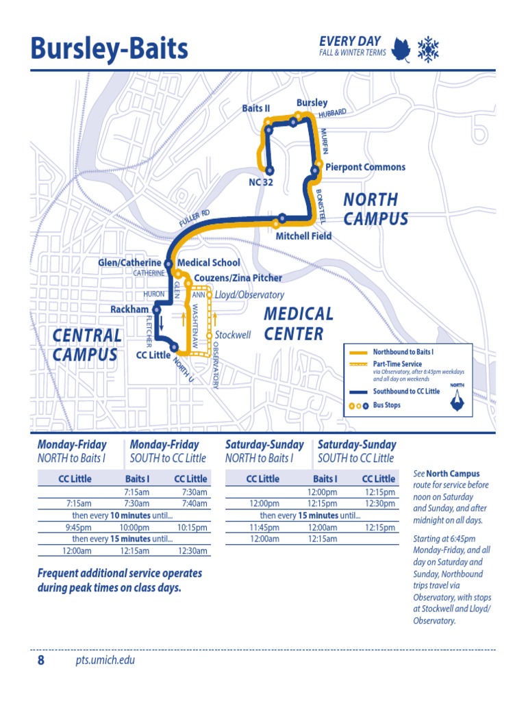 University of Michigan Bus Schedule | PDF | Cooking, Food & Wine