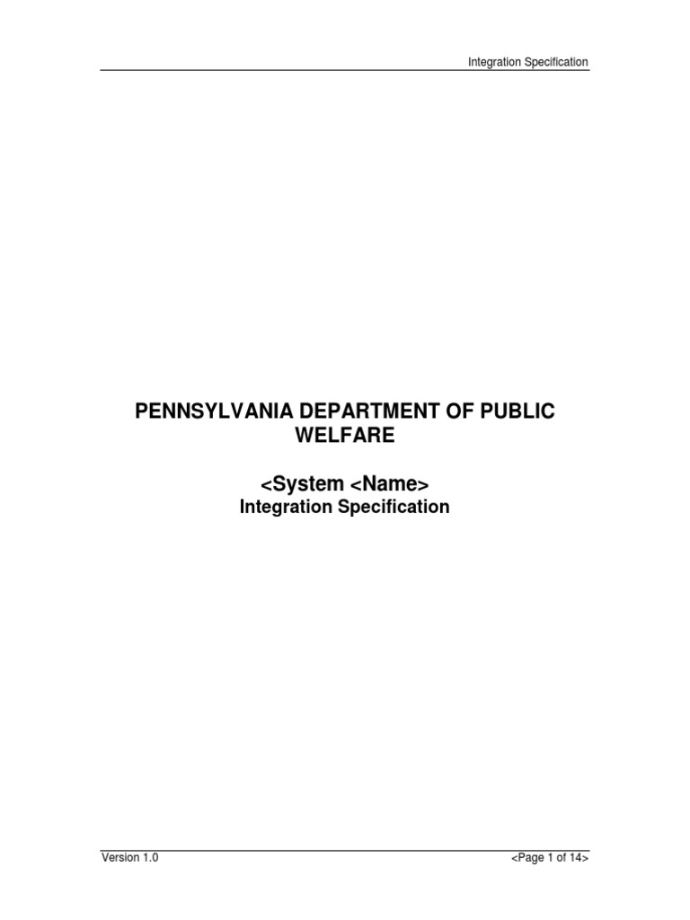 Integration Specification Document | Download Free PDF | Interface ...