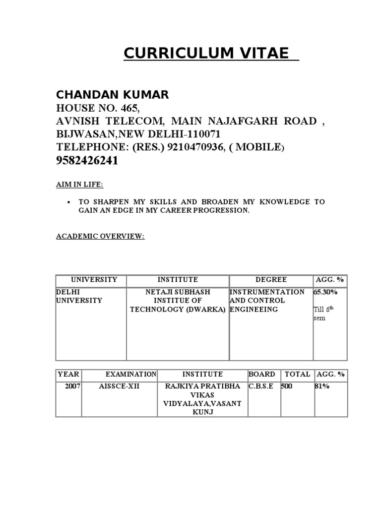 Curriculum Vitae | PDF | Learning | Cognition
