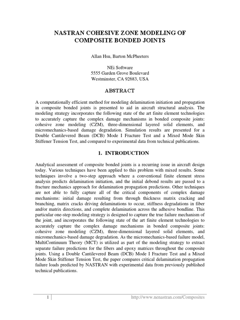 Cohesive Zone Modeling | PDF | Composite Material | Stress (Mechanics)