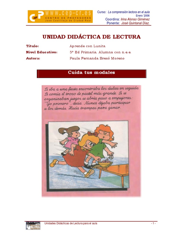 Unidad Didáctica Autismo 5º 5ep Autismo | PDF | Comprensión lectora ...