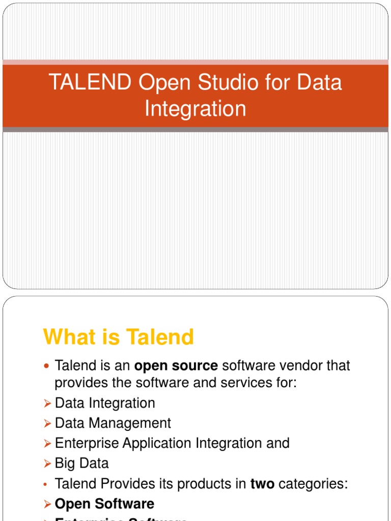 TALEND Open Studio For Data Integration | PDF | Metadata | Sql