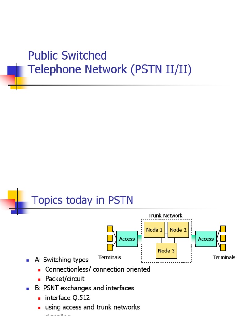 Overview of Public Switched Telephone Network | PDF | Network ...