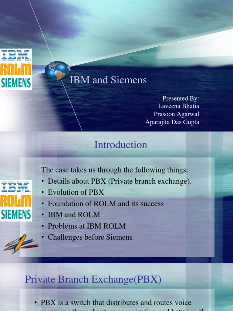 Ibm & Siemens Over ROLM Telecom | PDF | Telecommunications | Economies