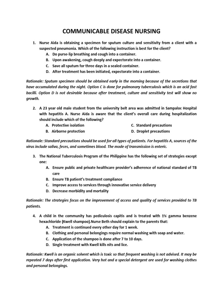 Communicable Disease Nursing | Infection | Public Health