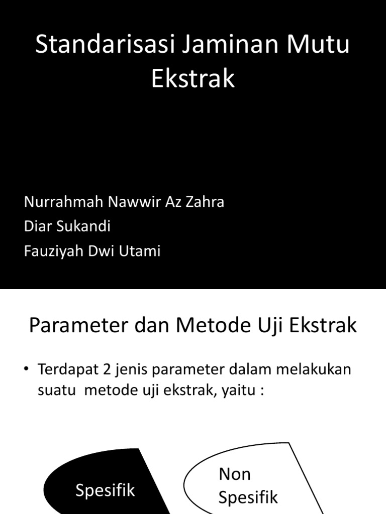 Standarisasi Dan Jaminan Mutu Ekstrak Fix | PDF