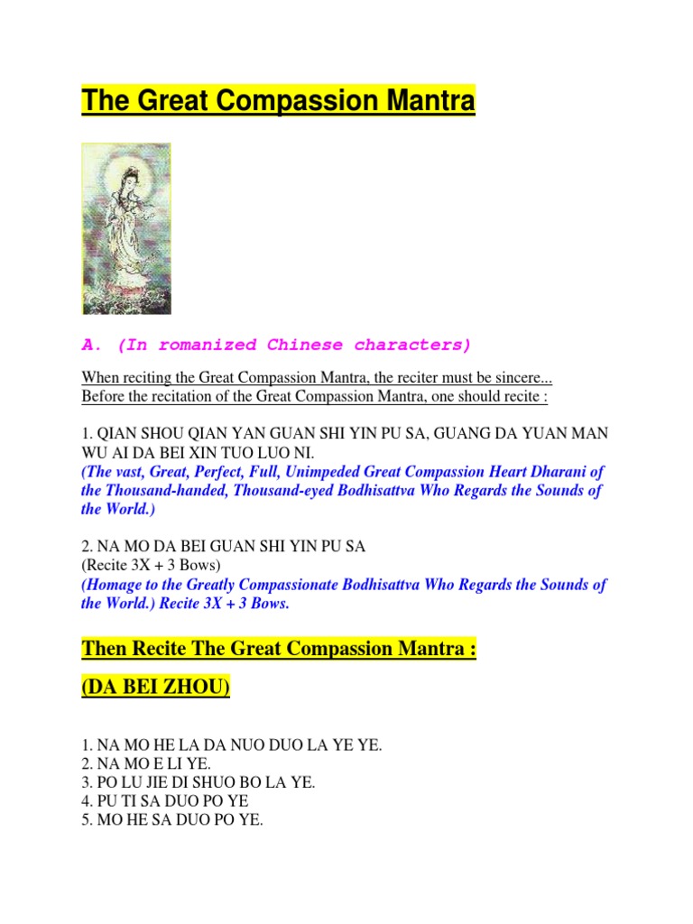 Great Compassion Mantra | PDF