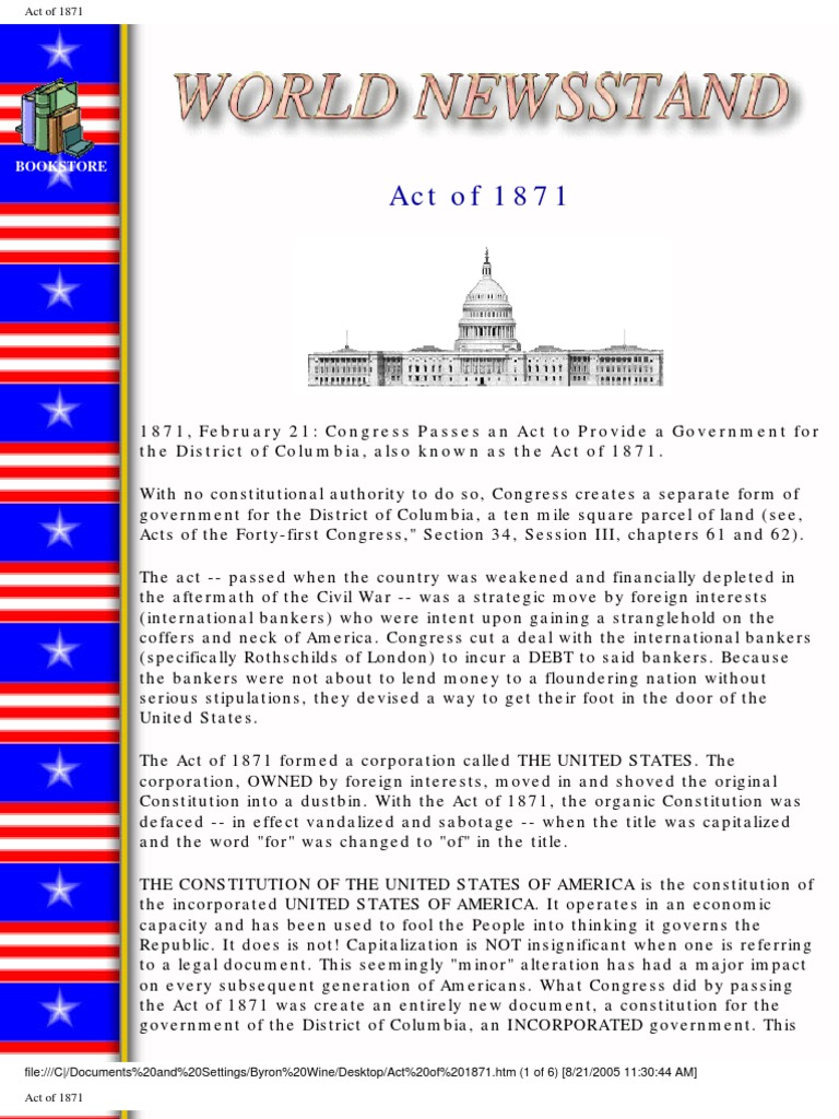 Act of 1871 | PDF | History