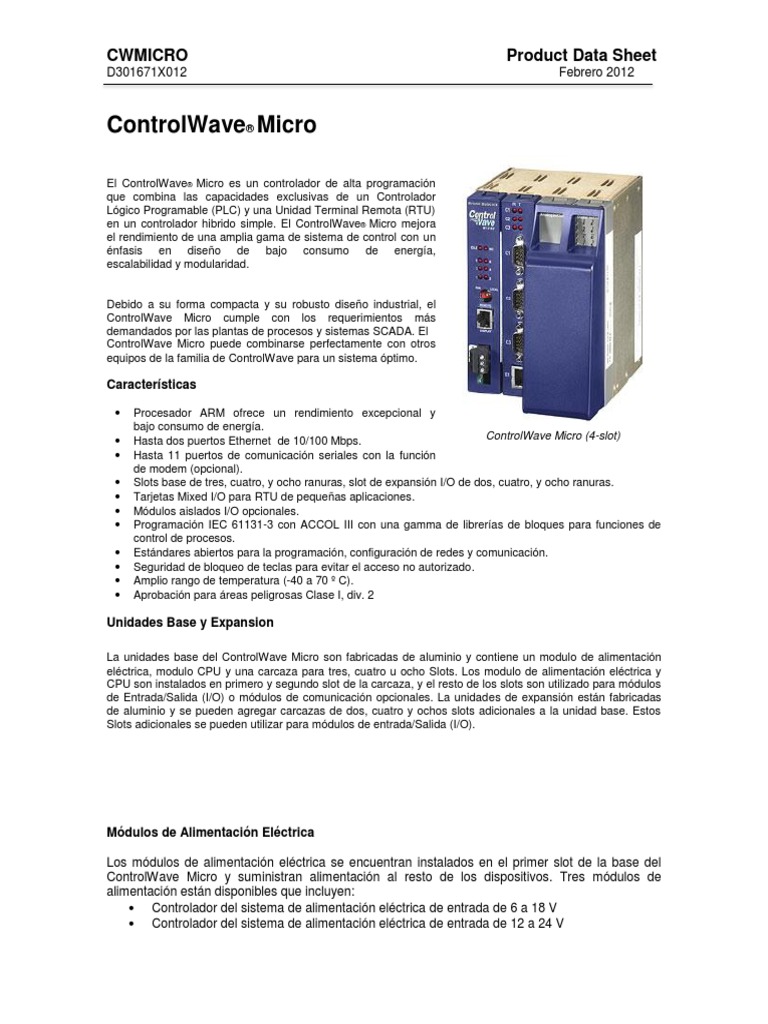 Control Wave | PDF | Controlador lógico programable | Red de computadoras