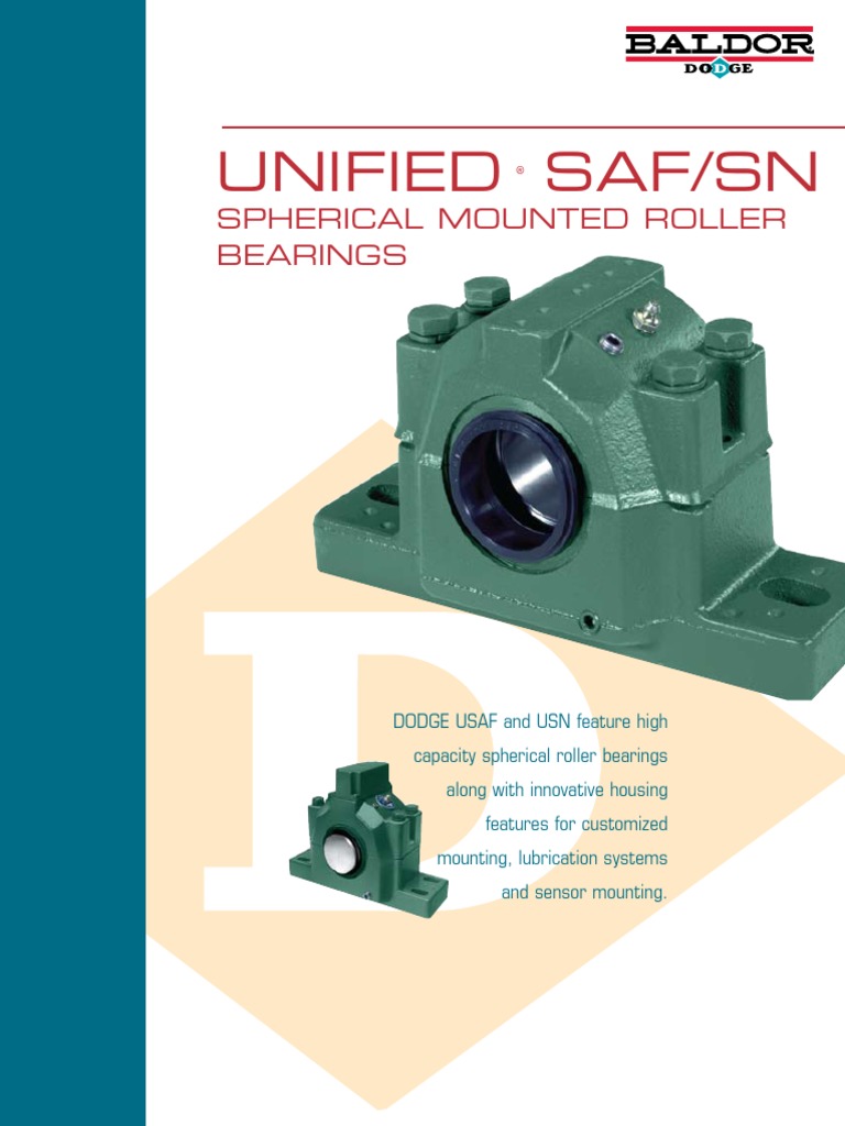 Unified SAF SN - Spherical Mounted Roller Bearings | PDF | Bearing ...