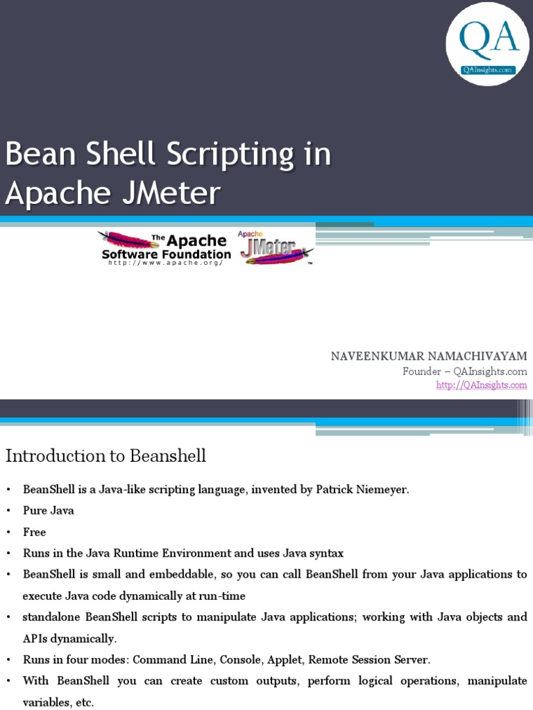 JMeter BeanShell Scripting Guide | PDF | Java (Programming Language ...