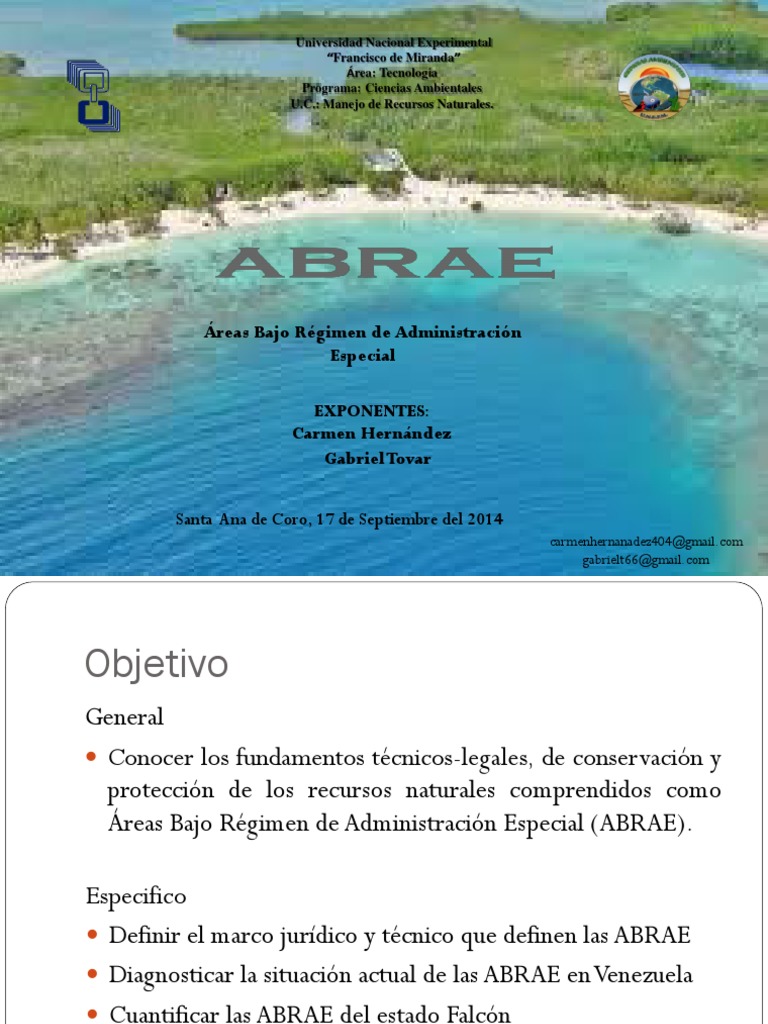 DIAPO Los ABRAE en Venezuela | PDF | Venezuela | Los bosques