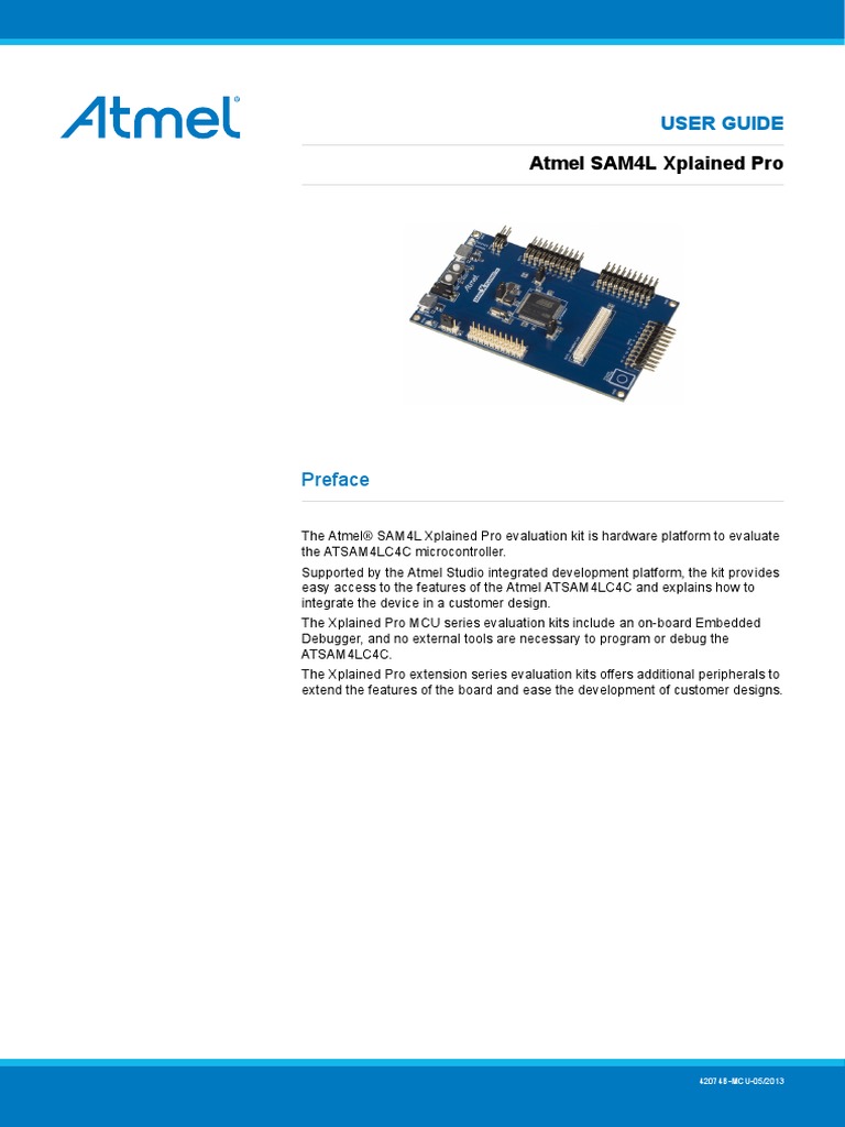 Atmel 42074 SAM4L Xplained Pro User Guide | PDF | Usb | Microcontroller