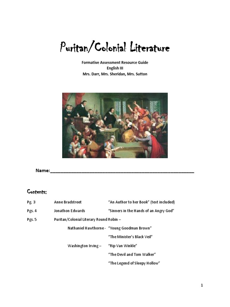 Exploring Puritan Literature and Themes | PDF | Thou | Puritans