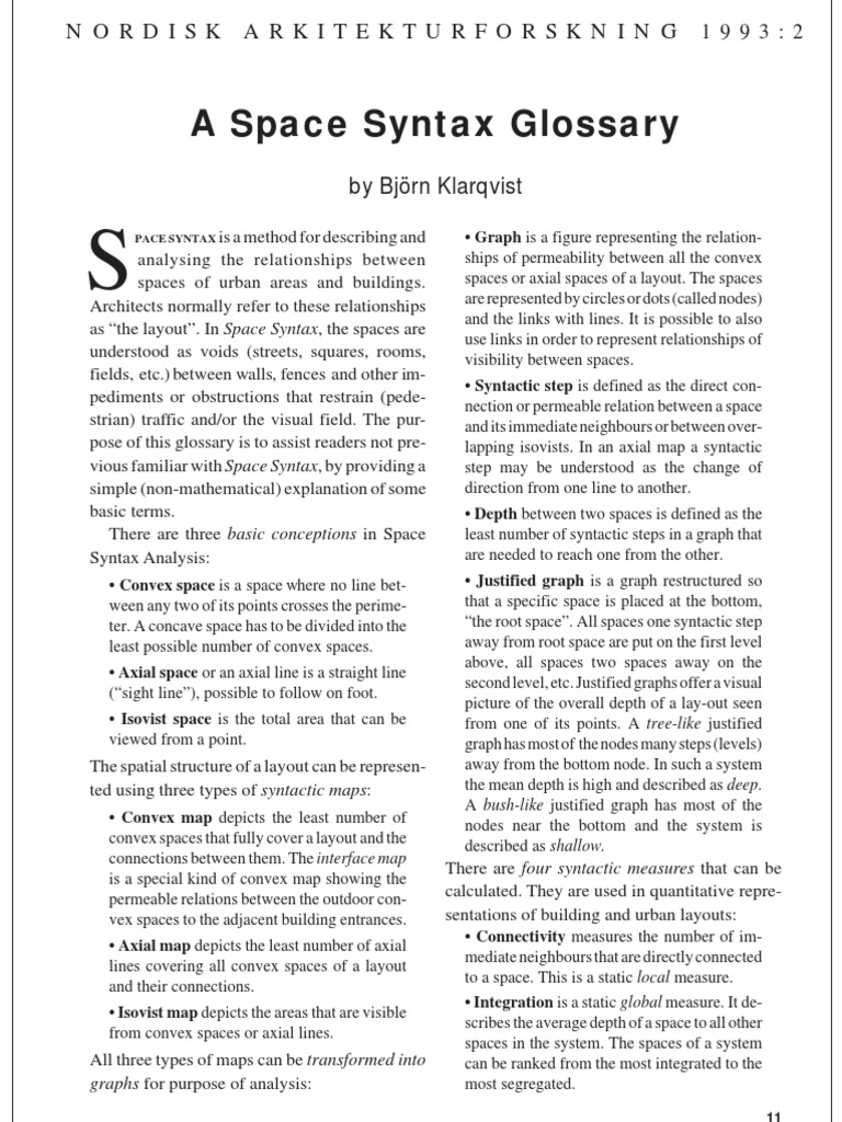 Space Syntax | PDF | Correlation And Dependence | Cognition